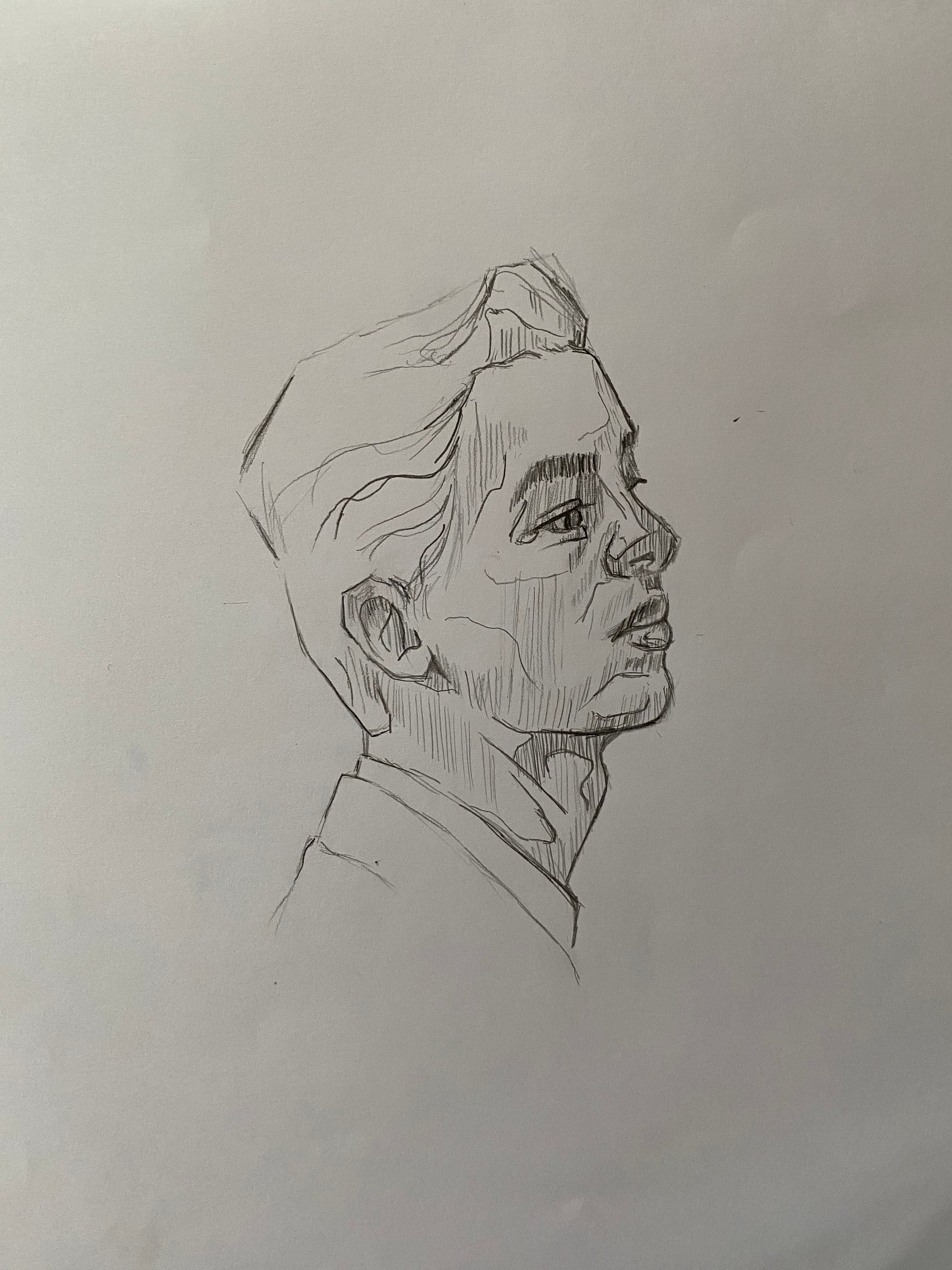 Original Sketch of a Guy - Etsy