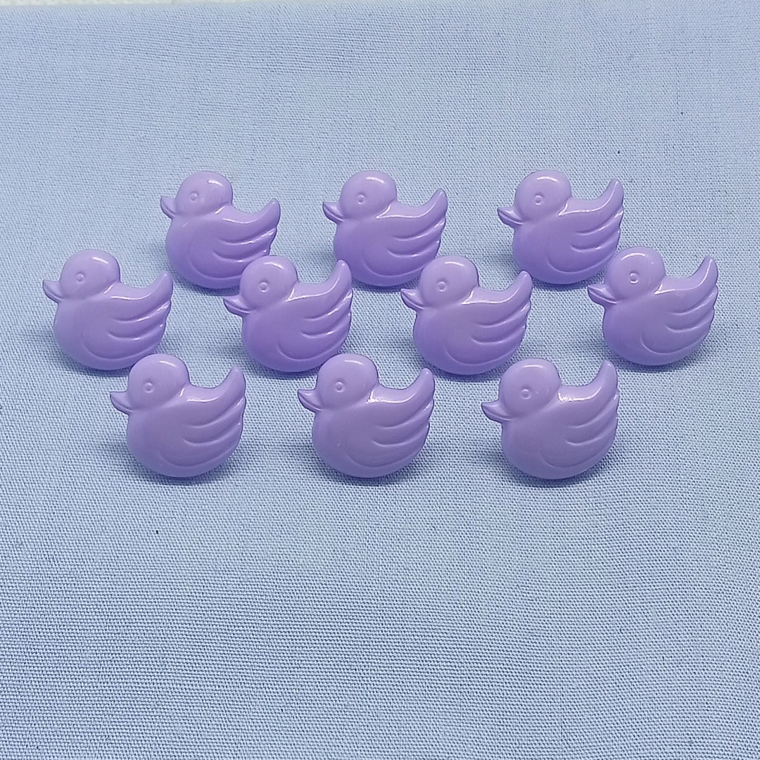 10 X Lilac Duck Buttons - Etsy