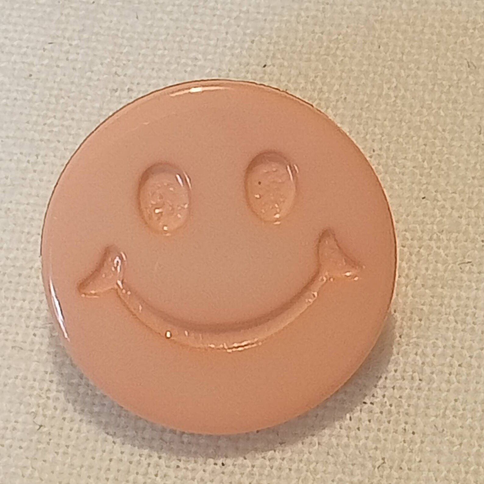 10 X Peach Smiley Face Buttons - Etsy