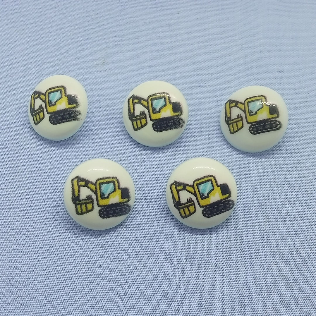 5 X Round Digger Buttons - Etsy