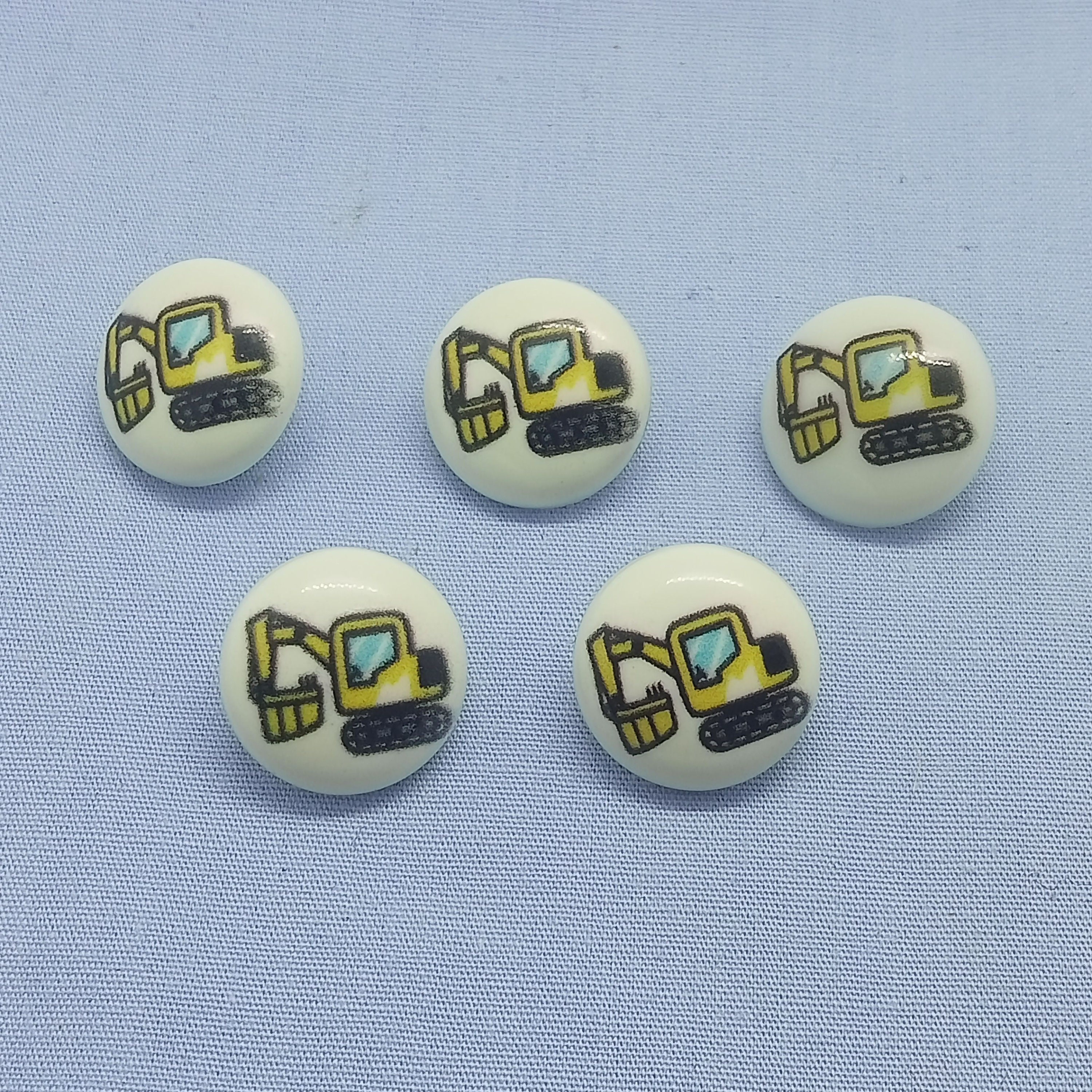 5 X Round Digger Buttons - Etsy