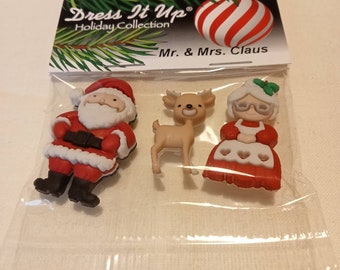 Mrs Claus Buttons - Etsy
