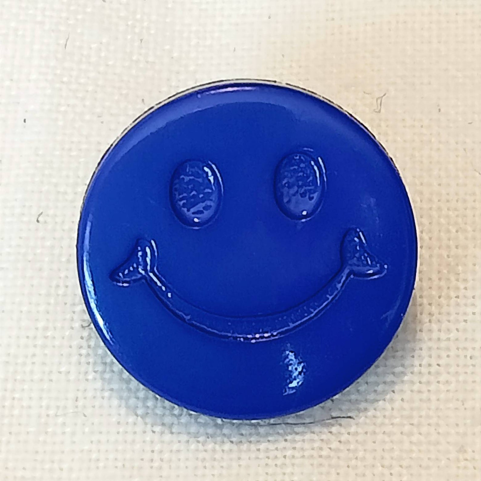 10 X Royal Blue Smiley Face Buttons - Etsy