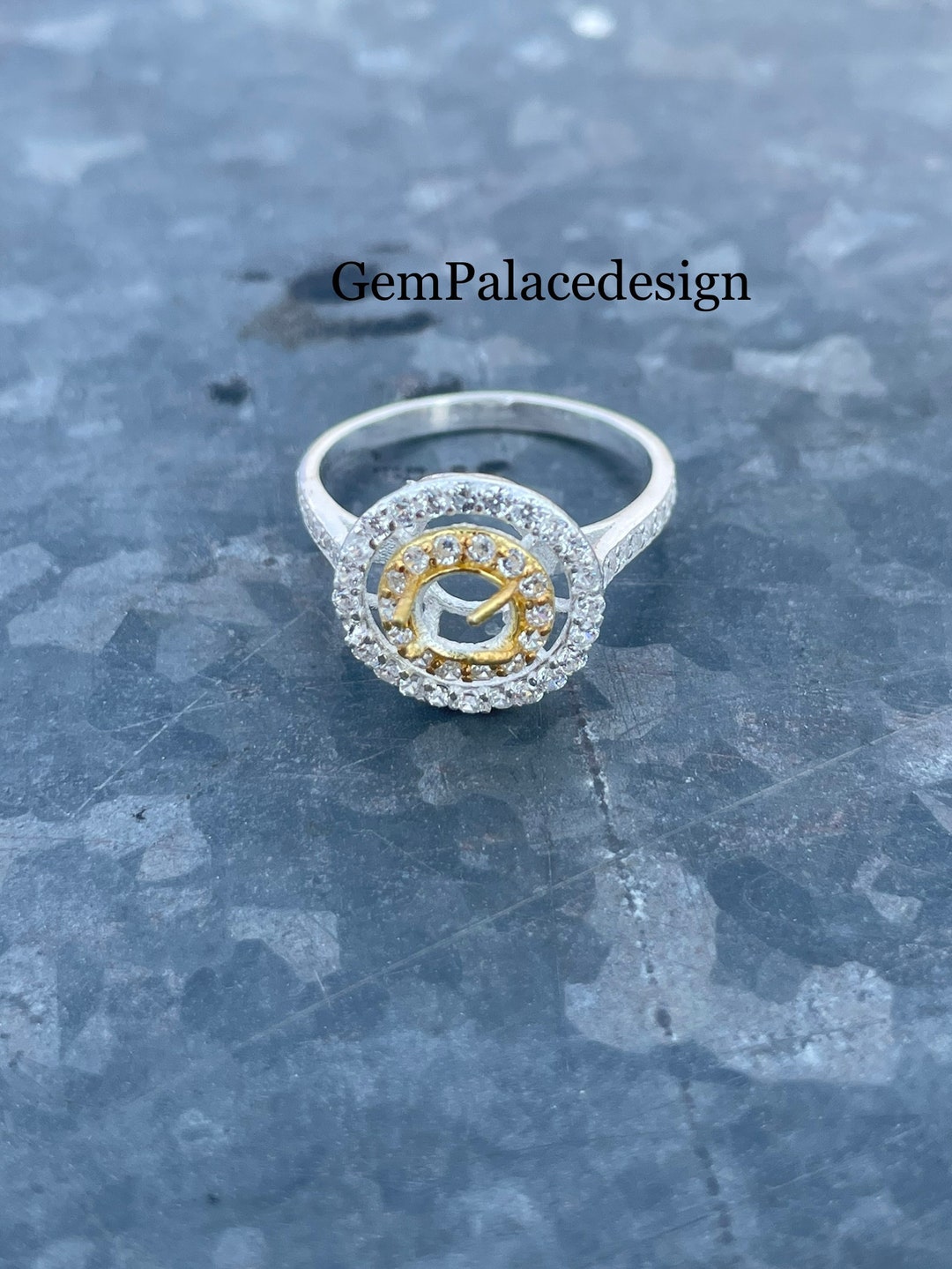 5 Mm Round Semi Mount Ring Setting Engagement Ring Setting Blank Ring ...