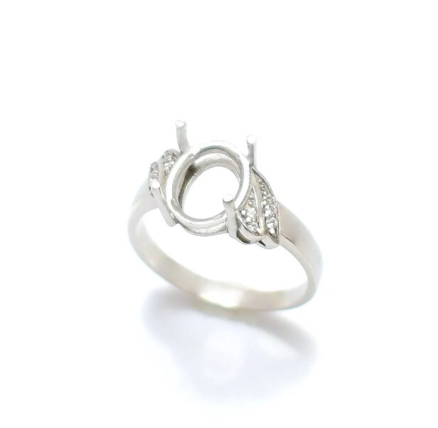 Stunning 925 Sterling Silver Oval Ring Setting With Zircon - Etsy