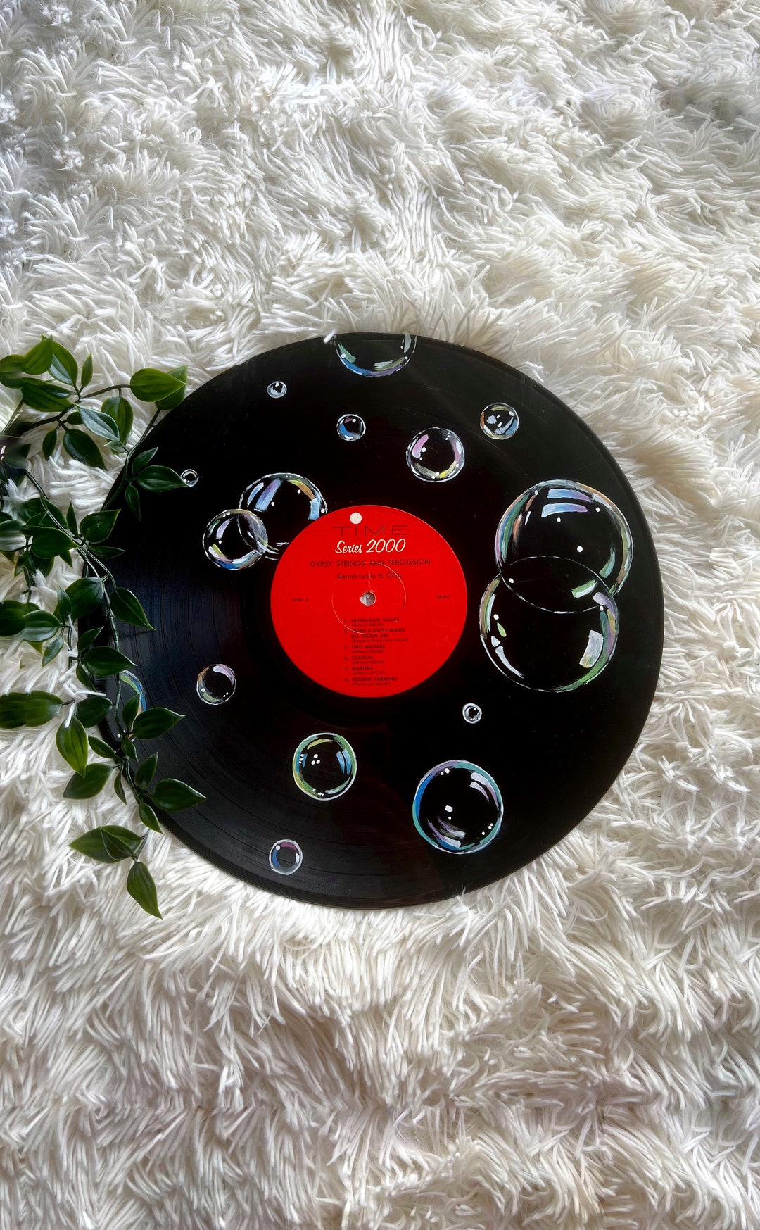 Bubble Vinyl Record Painting for Wall Decor, College Dorm Decor, Wall ...