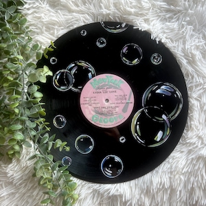 Bubble Vinyl Record Painting for Wall Decor, College Dorm Decor, Wall ...