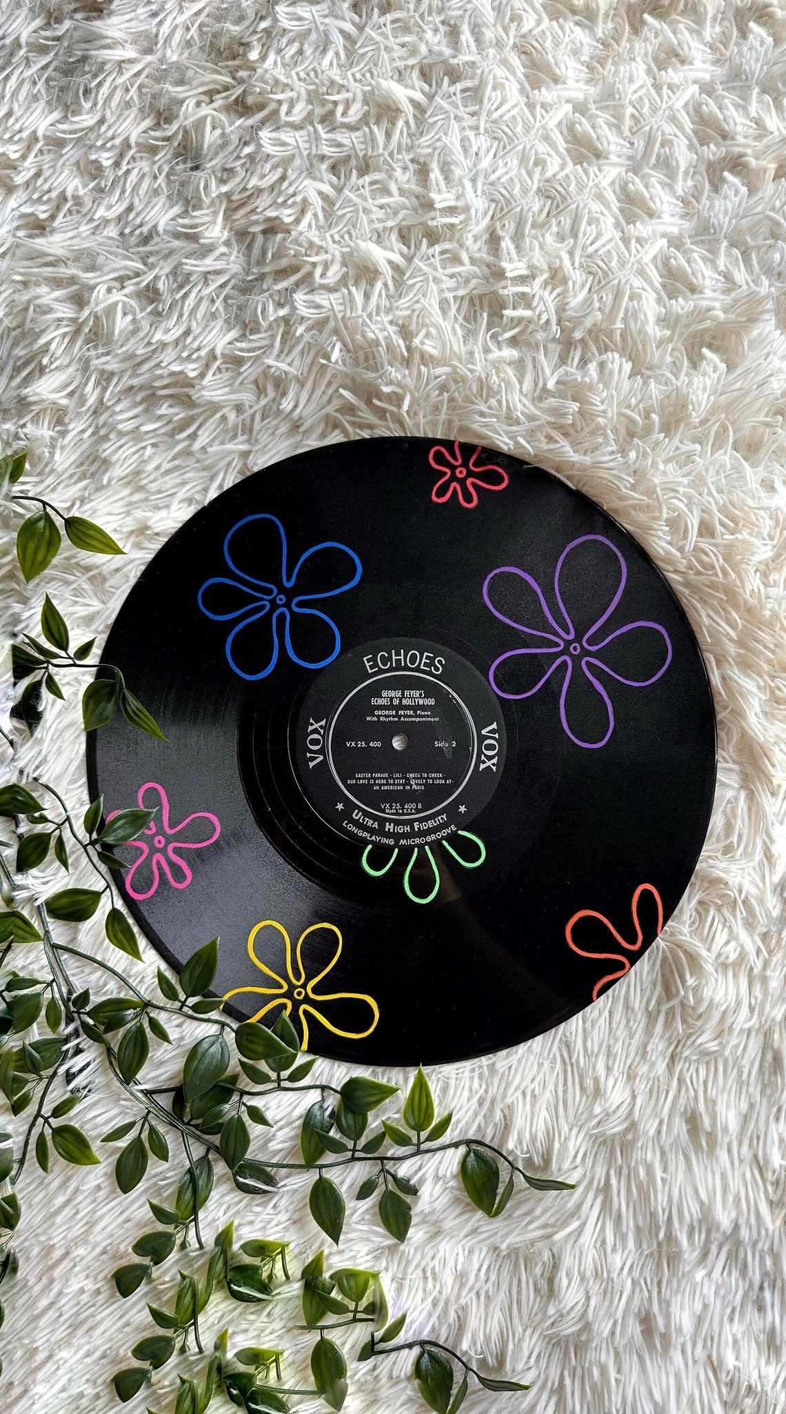 Spongebob Flower Sky Vinyl Record Painting for Wall Decor, College Dorm ...