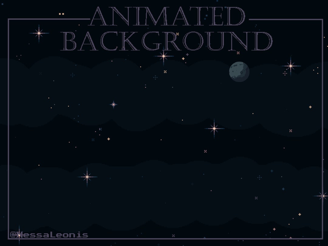 Animated Streaming Background OBS Twitch Youtube Overlay Pixelart Space ...