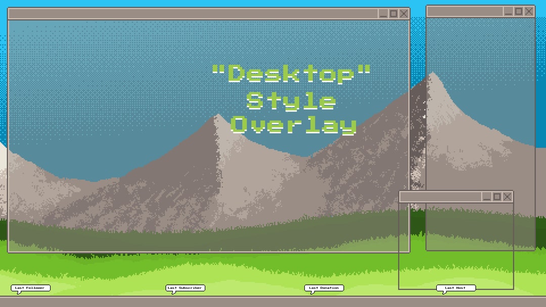 Stream Overlay for Twitch or Youtube Pixel Art Desktop - Etsy
