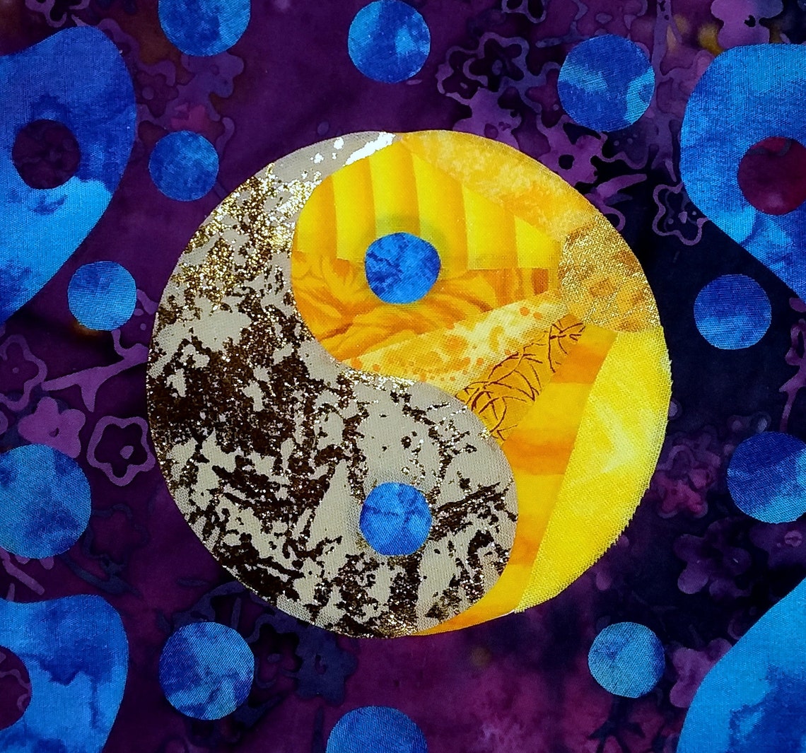 Triple Yin Yang / Yin Yang Design Pattern / Fabric Art Pattern | Etsy ...