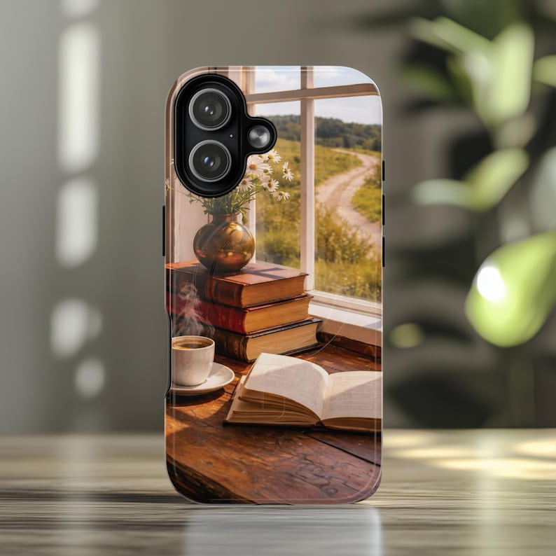 Book Lover iPhone Case, Cozy Reading Aesthetic Phone Case, Cottagecore ...