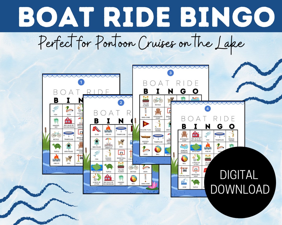Boat Ride Bingo digital Download - Etsy