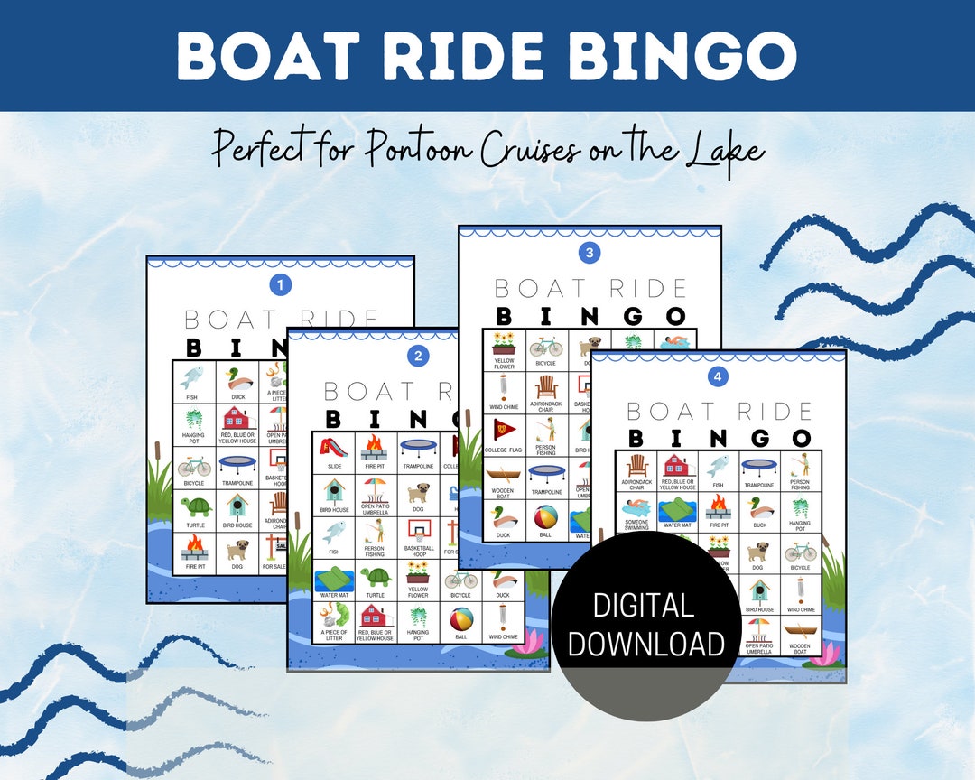 Boat Ride Bingo (digital Download) - Etsy