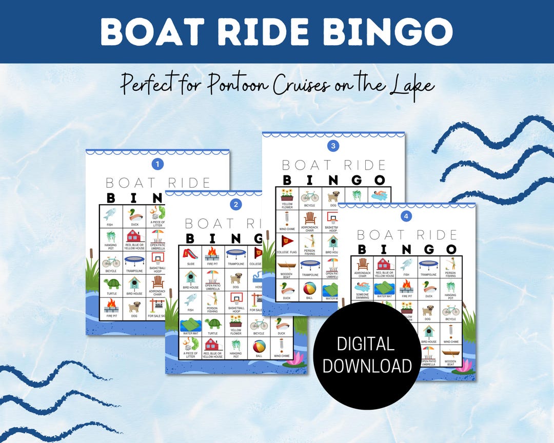 Boat Ride Bingo (digital Download) - Etsy