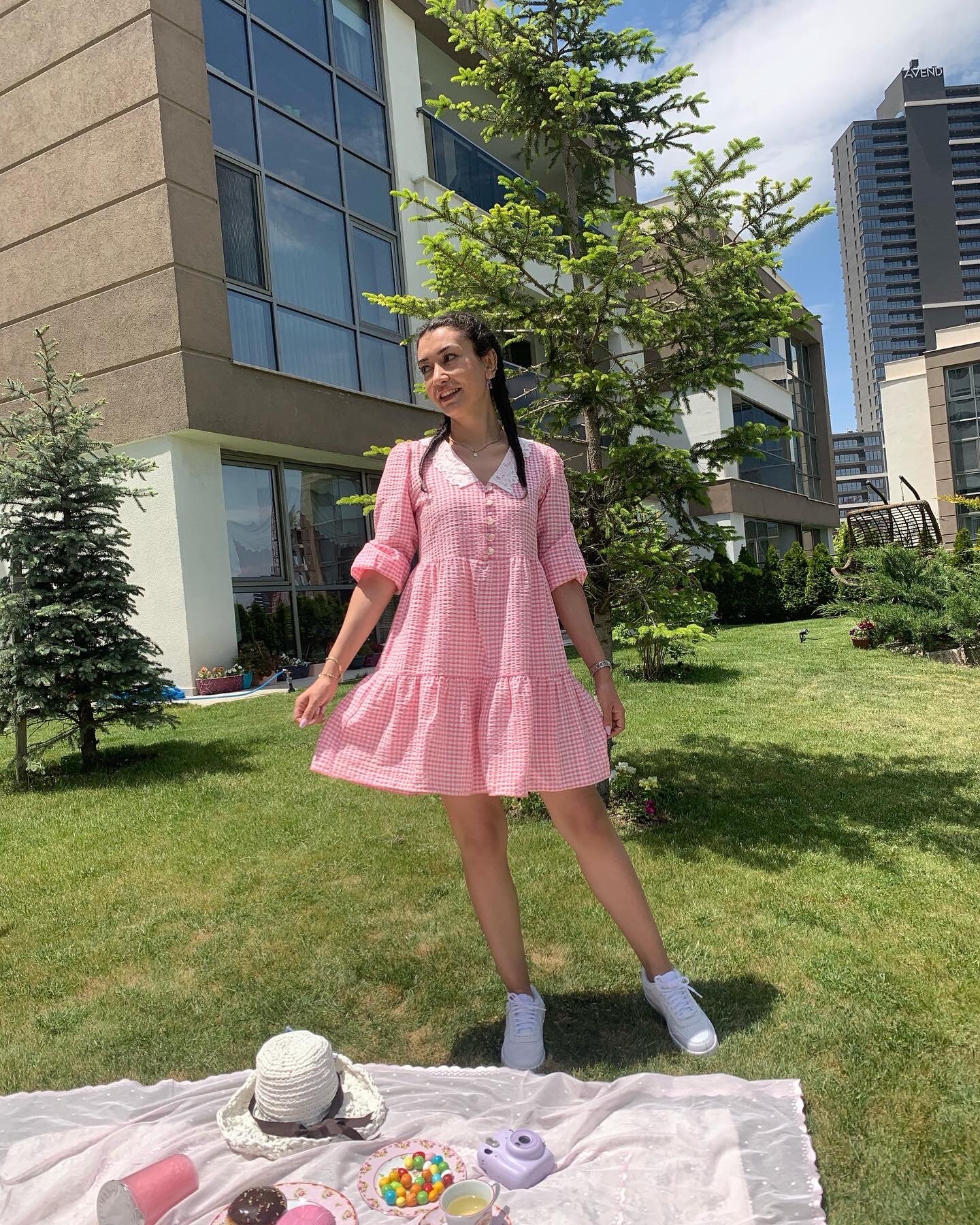 Pink Gingham Dress Etsy
