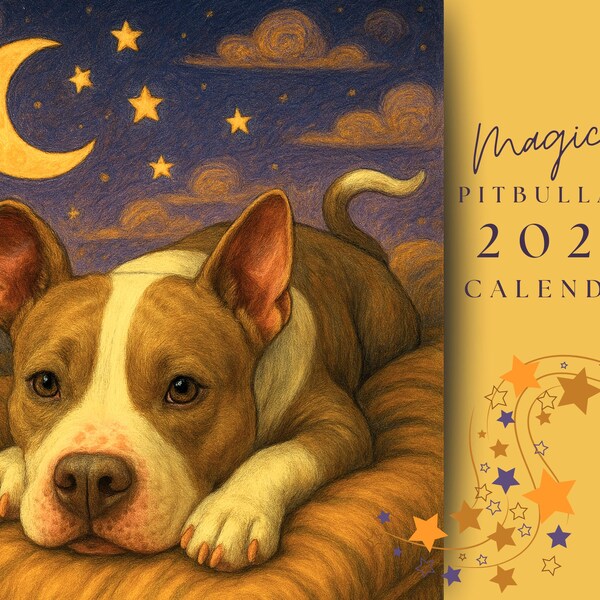 2026 Pit Bull Calendar - Etsy