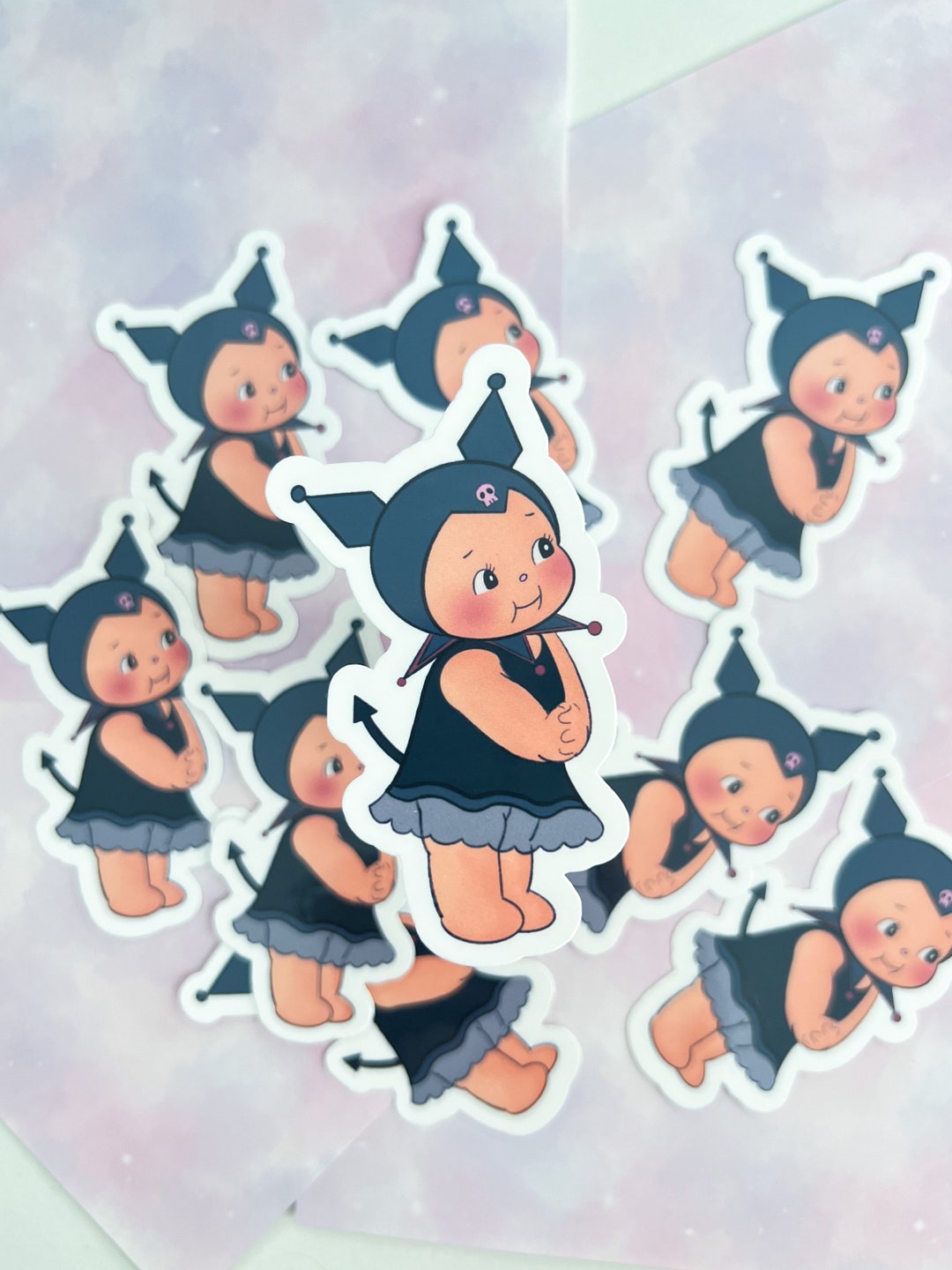 Kewpie Kuromi Kewpie Sticker Aesthetic Sticker - Etsy
