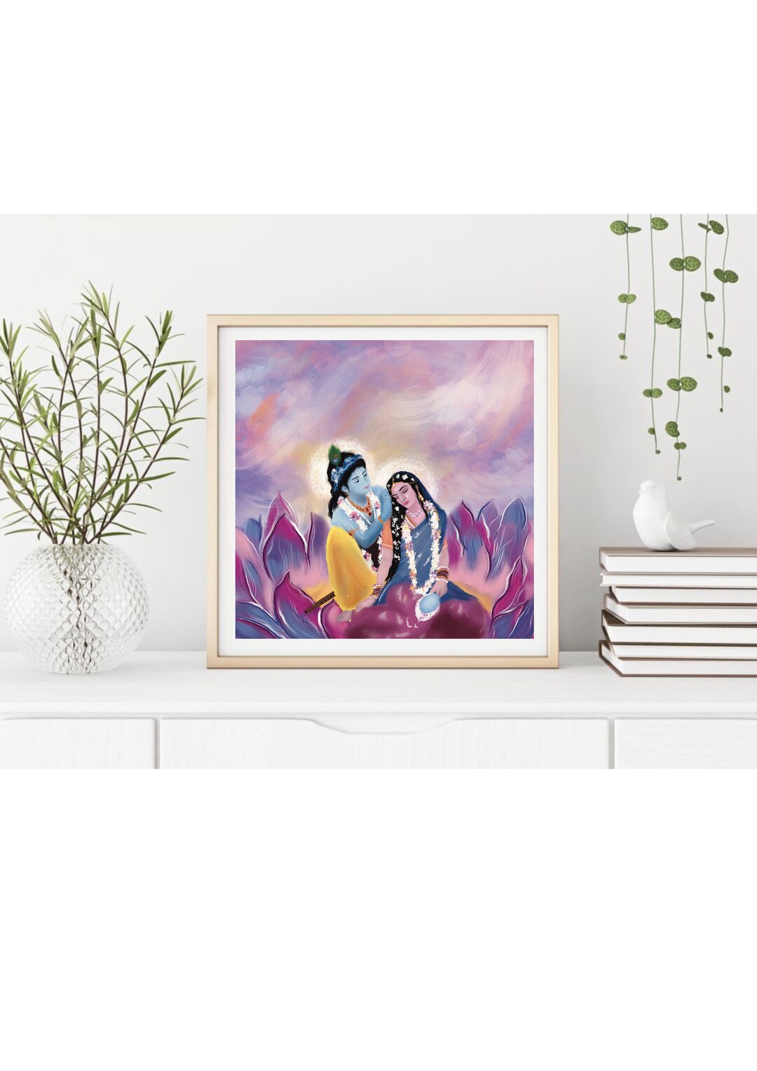Radha Krishna Painting, Radha and Krishna Art Print, Instant Download ...