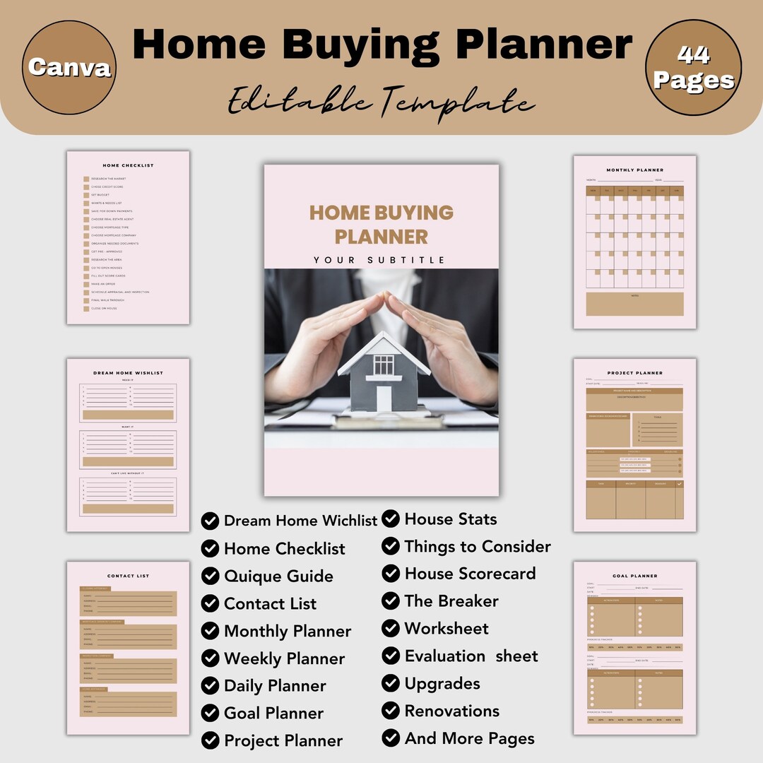 Home Buying Planner | Printable Guide for Budgeting, Checklists, and ...