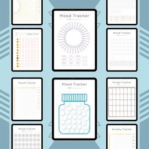 Mood Tracker for Wellness & Balance | Self-care Planner and Emotional ...