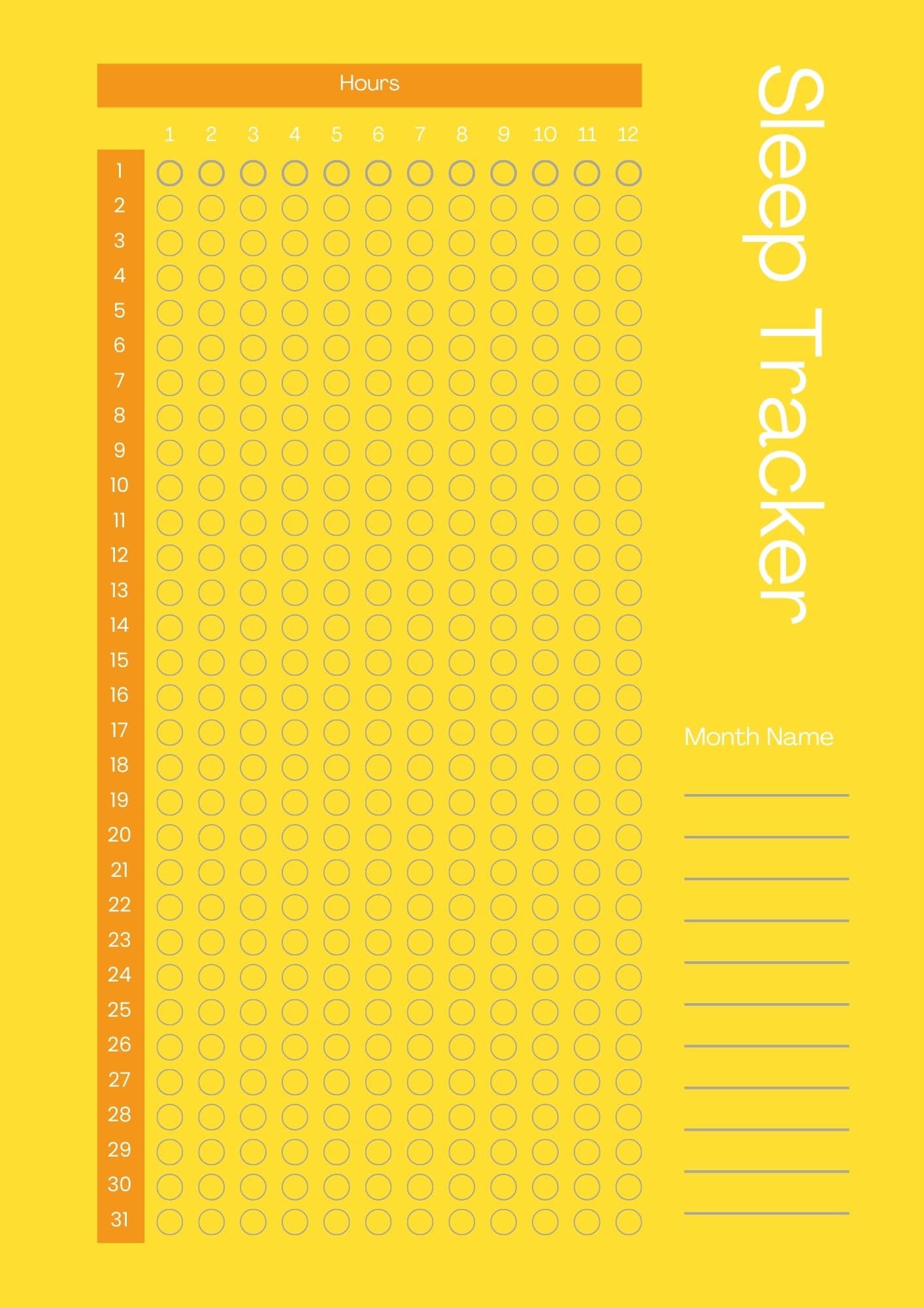 Personalized Sleep Tracker Printable | Improve Your Sleep Quality With ...
