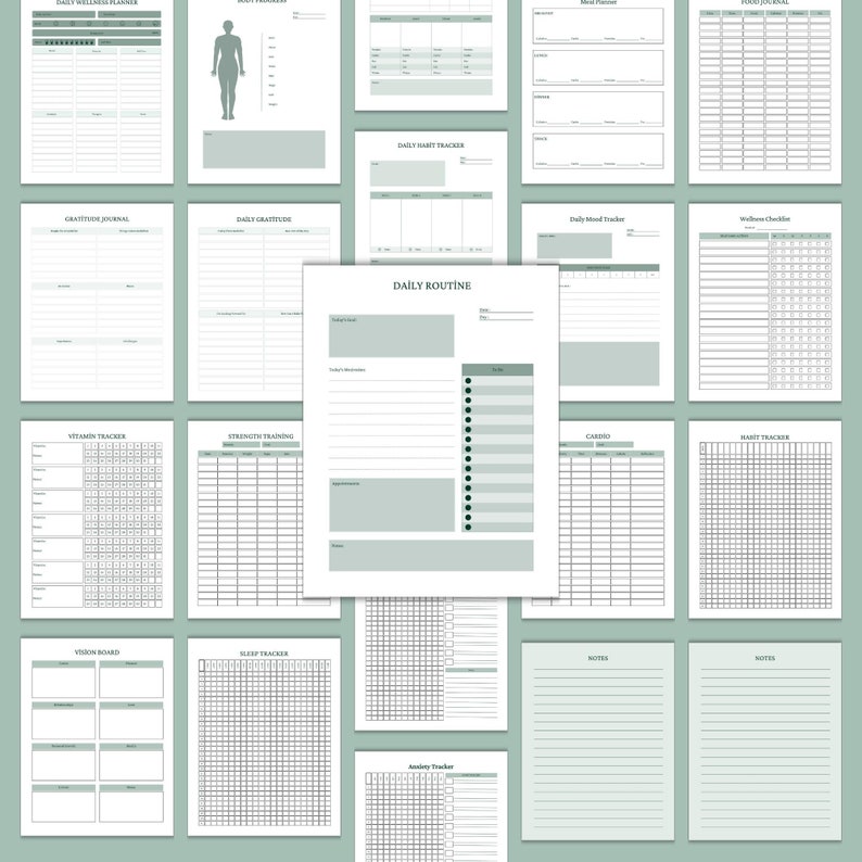 Holistic Health Planner Wellness Organizer for Self-care, Fitness, and ...