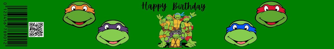 Ninja Turtle Water Bottle Labels Template, Water Bottle Label Template ...