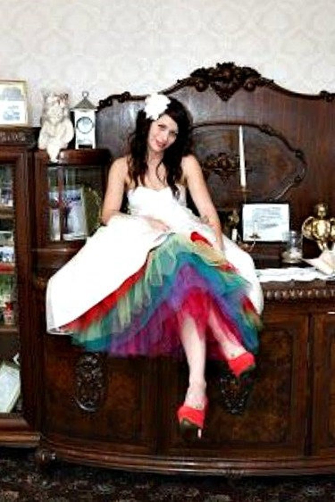 Miss Raina's Layered Rainbow Petticoat ~ Knee Length ~ With Tulle ...
