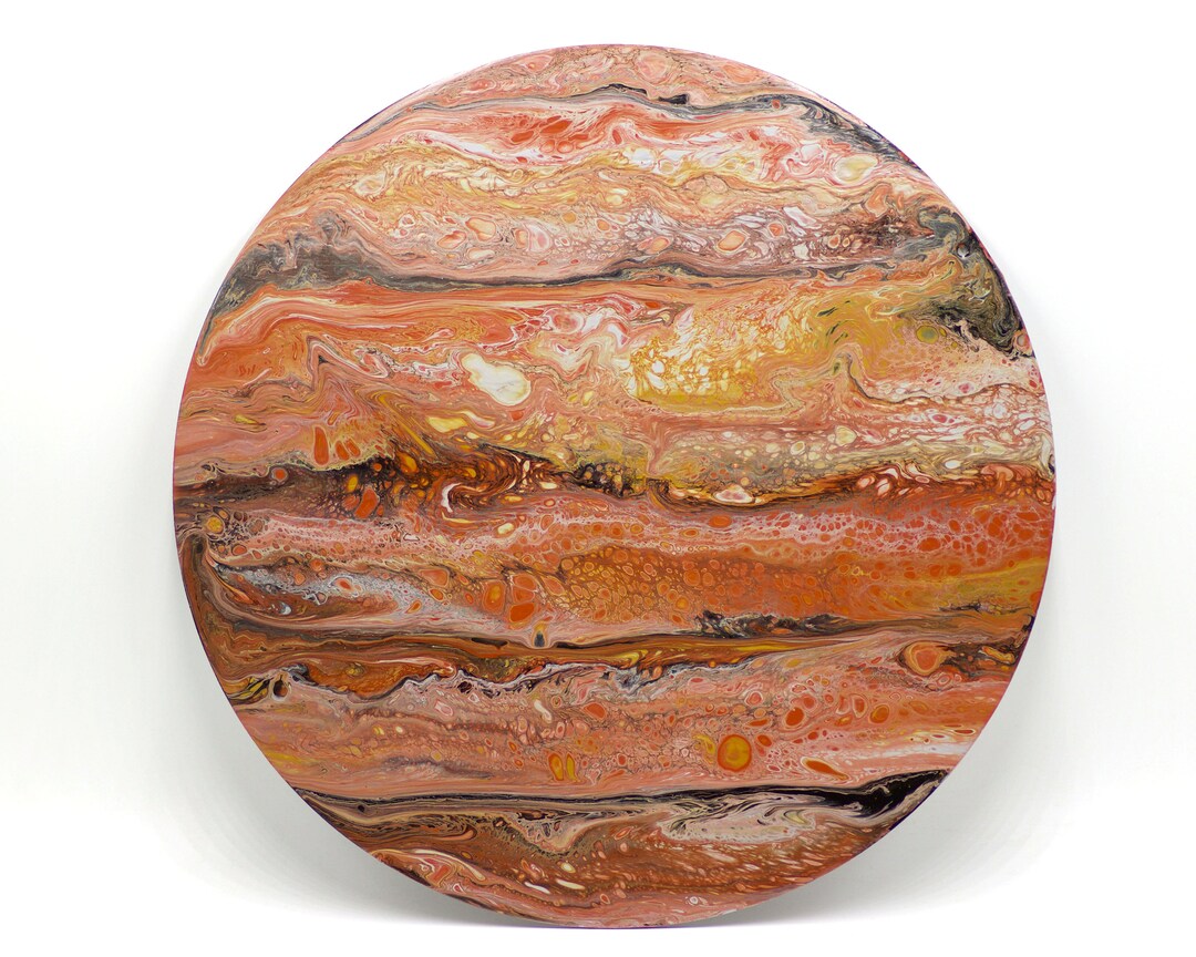 Large Exoplanet: Storms in Orange - Etsy