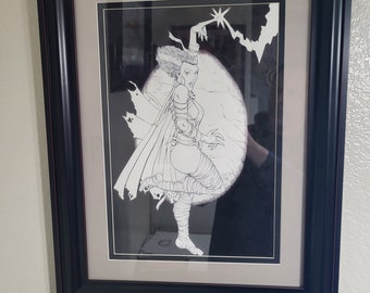 Bride of Frankenstein Pin up Print, Creepy Cute Artwork, Universal ...