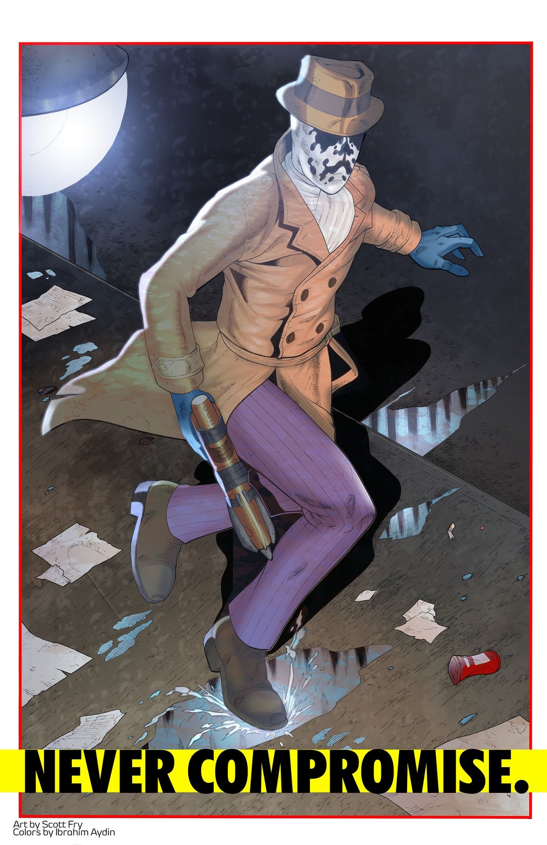 Rorschach Watchmen DC 11x17 Print by Artist Scott Fry - Etsy