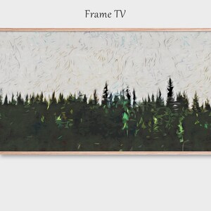 Fall Art. Forest Green Evergreen Trees. Art for the Frame TV.. Fall ...