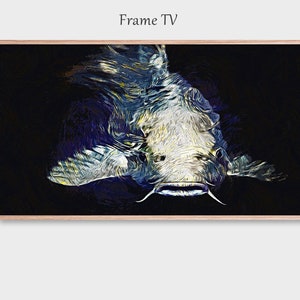 Single Koi Fish in a Pond for the Frame TV. Digital Print. Digital ...
