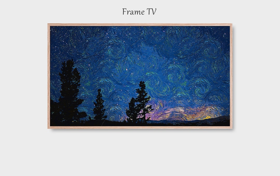 Starry Night in the Woods for the Frame TV. Digital Print. Digital ...