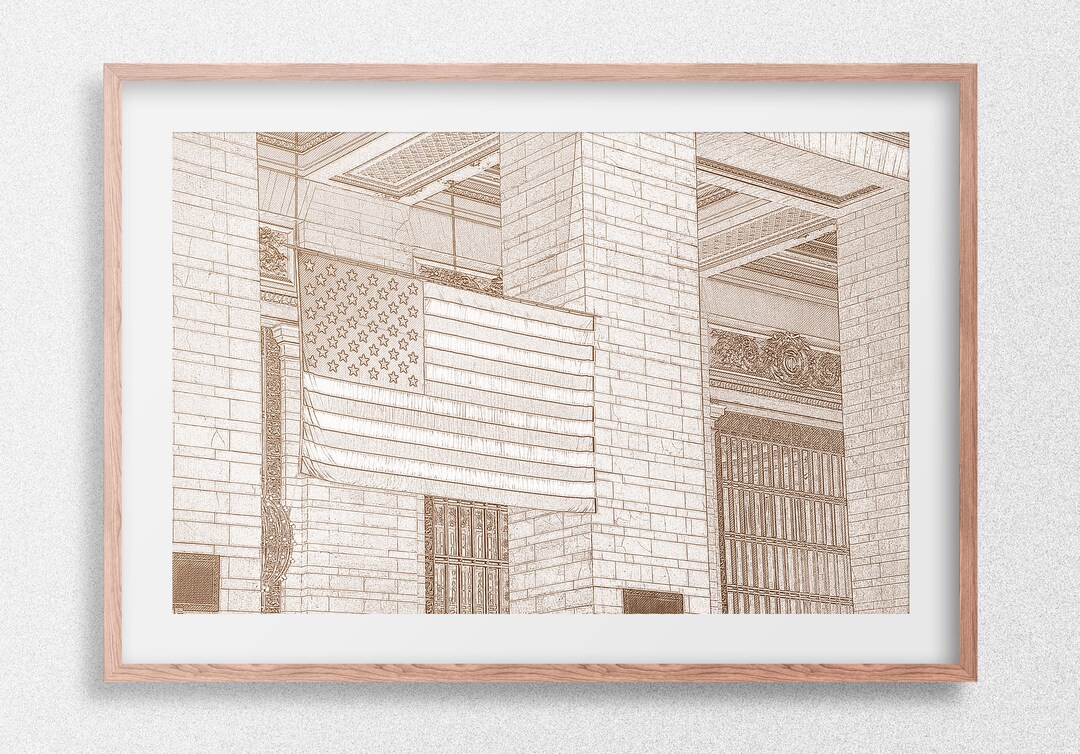 American Flag Hanging | Printable Art | Digital Artwork | Digital Print ...