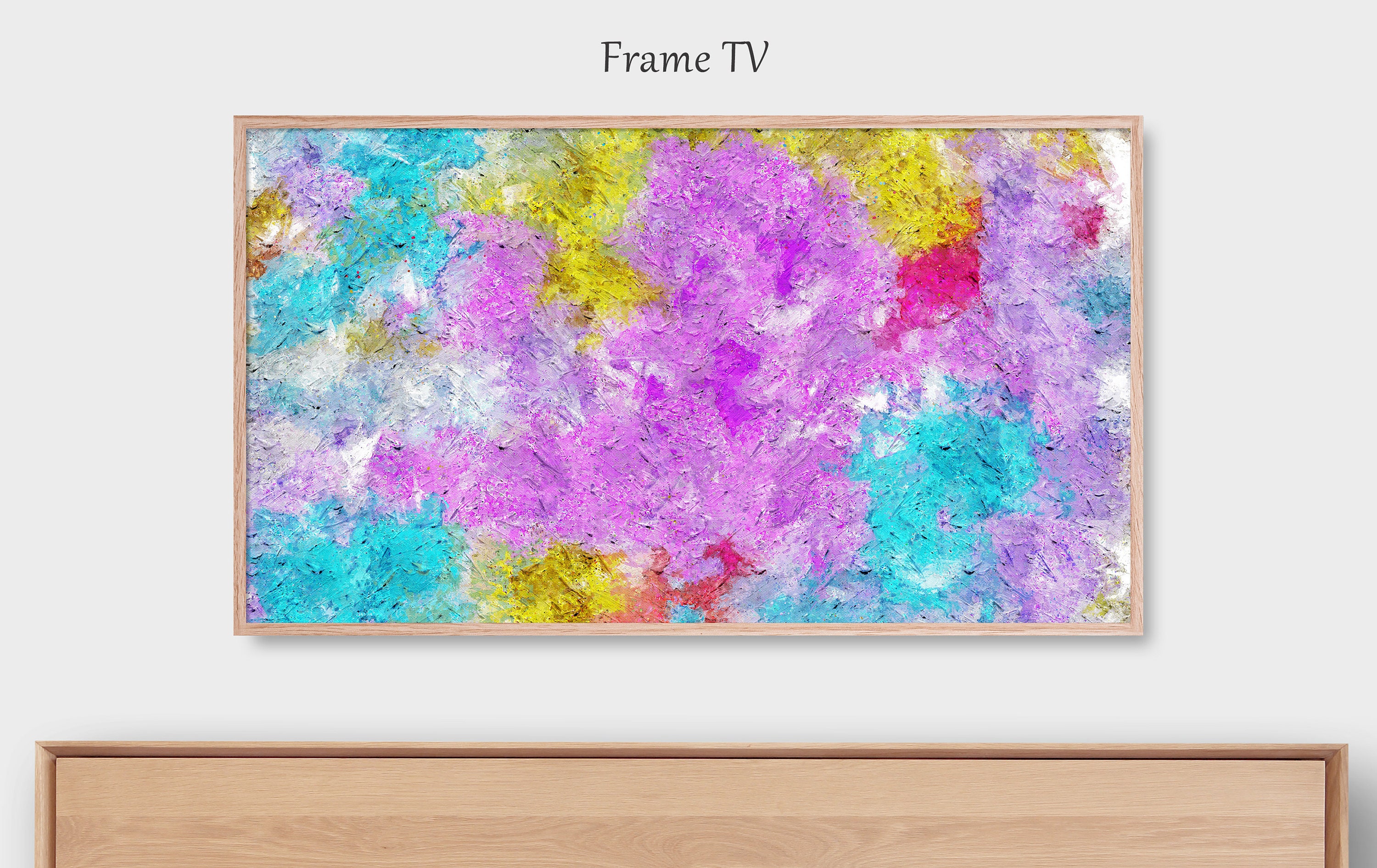Abstract Art, Palette Knife. Frame TV Art.. Smart TV Art. Digital ...
