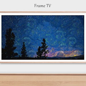 Starry Night in the Woods for the Frame TV. Digital Print. Digital ...