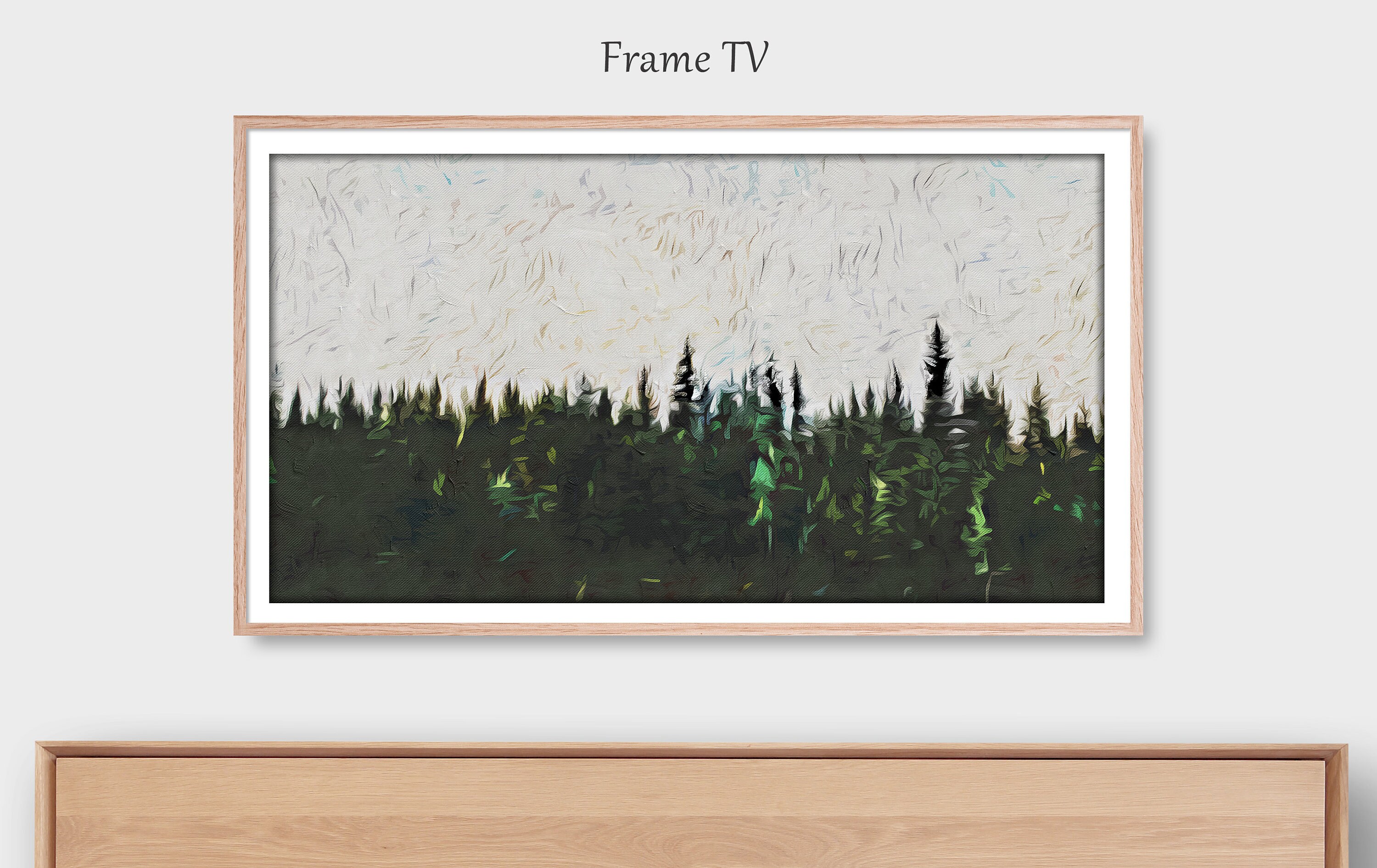 Fall Art. Forest Green Evergreen Trees. Art for the Frame TV.. Fall ...