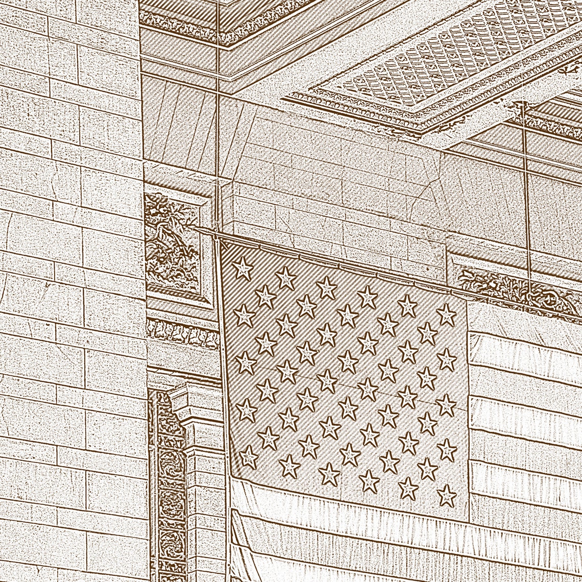 American Flag Hanging | Printable Art | Digital Artwork | Digital Print ...