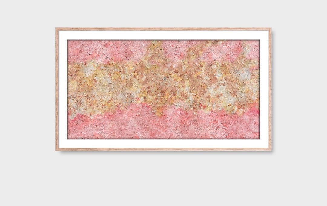 Frame TV Art., Pink and Gold Abstract Art | Digital Artwork | Frame TV ...