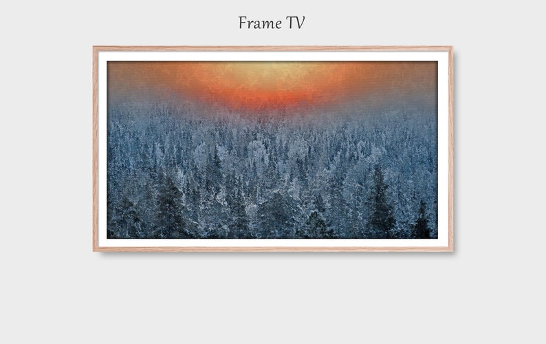 Fall Art. Samsung Frame TV Art Sun Rising Over Snow Covered - Etsy