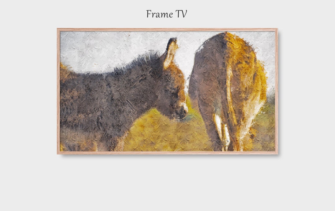 Art for the Frame TV, Donkeys at Sunset, Digital Painting | Digital ...