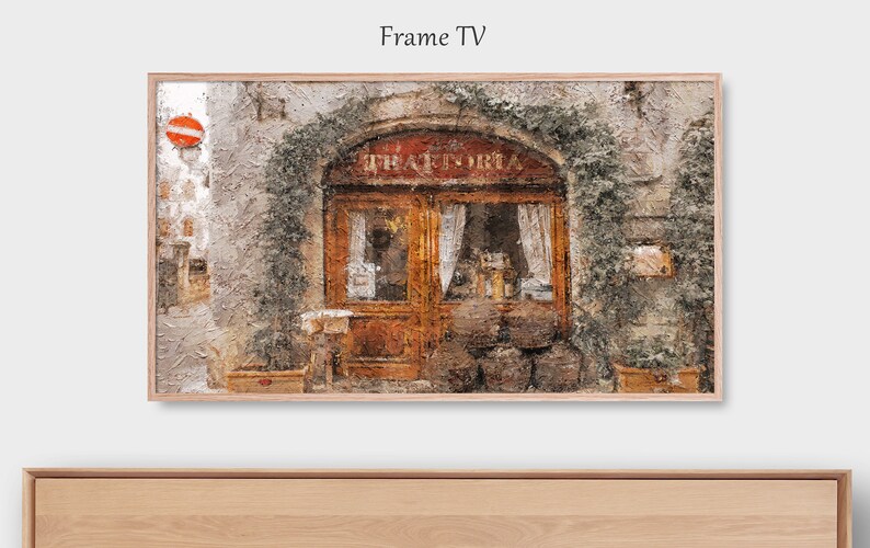 Frame TV Art.. Restaurant in Tuscany, Italy. TV Art Print for the Frame ...