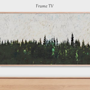 Fall Art. Forest Green Evergreen Trees. Art for the Frame TV.. Fall ...