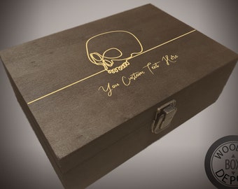 Wooden Skull Box - Etsy