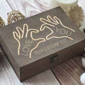 Love You, Personalized Wooden Box, Girlfriend Gift, Boyfriend Gift ...