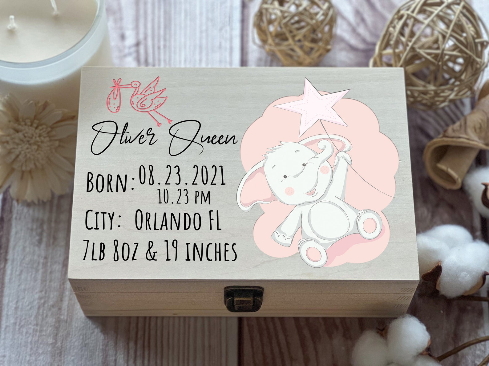 Newborn Baby Box Box Personalized Wooden New Mom Gift New - Etsy