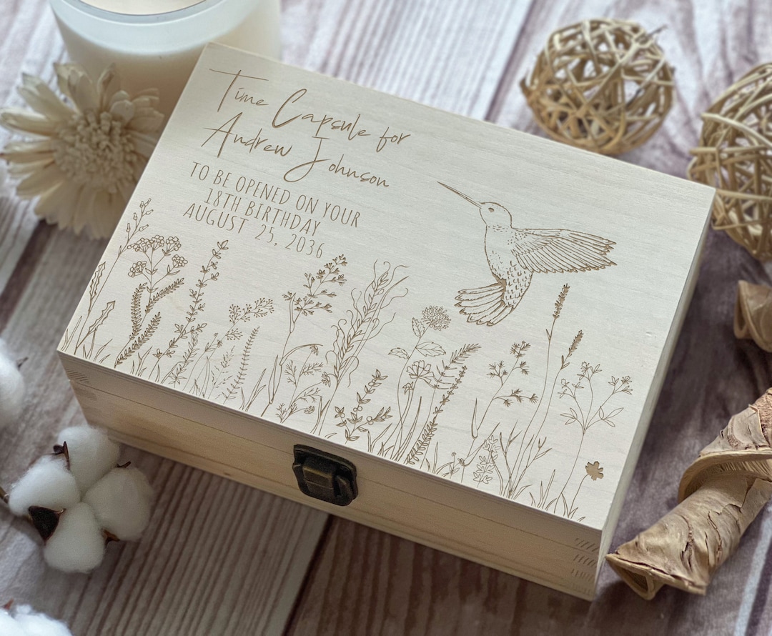 Engraved 1st Birthday Time Capsule Box: Keepsake Memory Box - Etsy