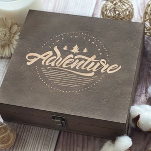 Adventure, Custom Box, Personalized Box, Keepsake Box, Memory Box ...